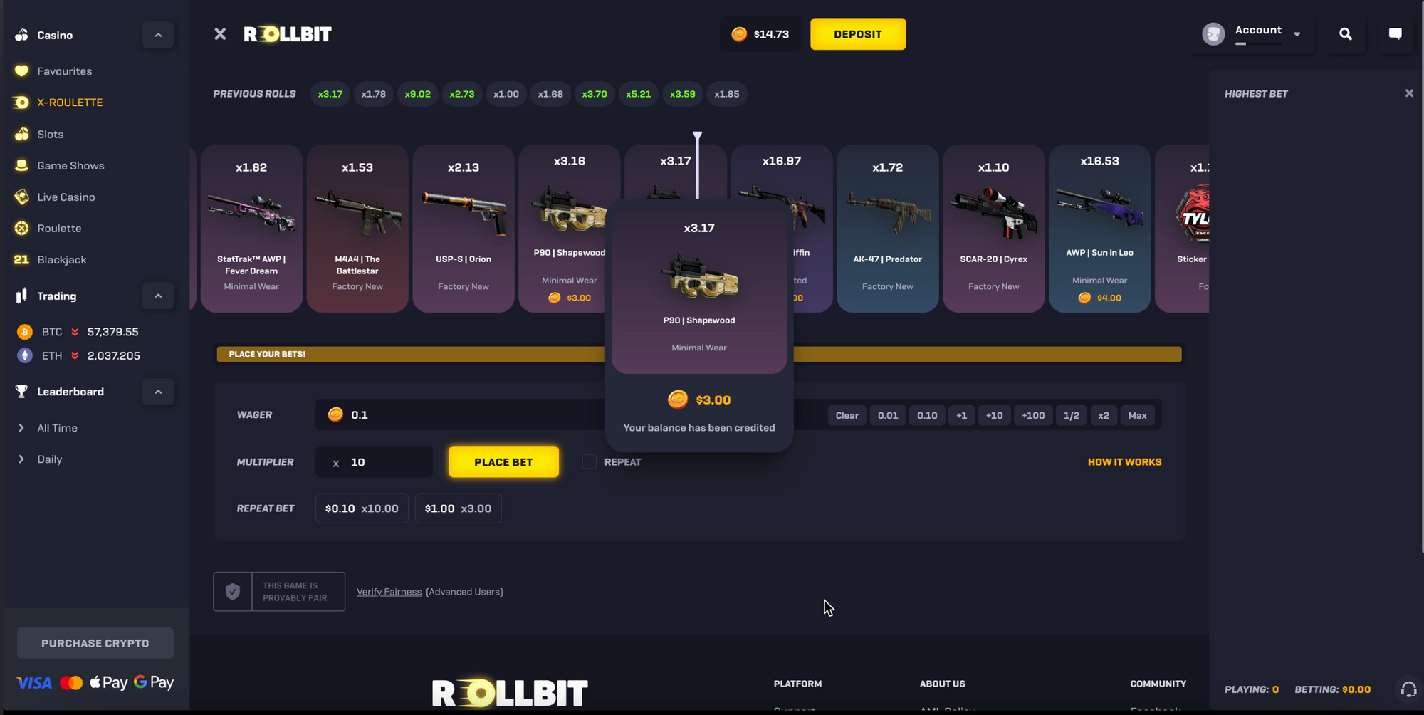 How to Play X-Roulette on Rollbit